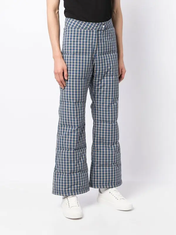 ERL Wide-leg Checked Trousers