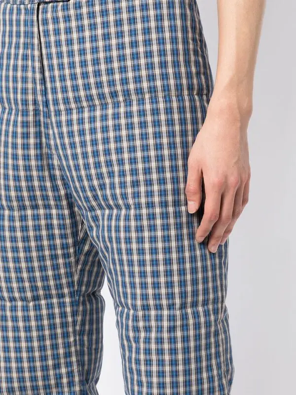 ERL Wide-leg Checked Trousers