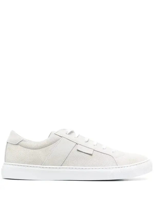BILLIONAIRE Low Top Leather Sneakers - White