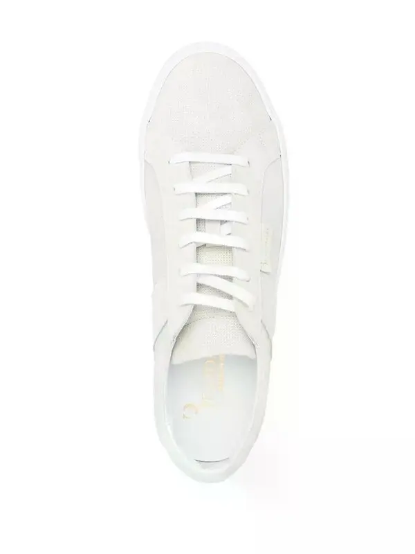 BILLIONAIRE Low Top Leather Sneakers - White