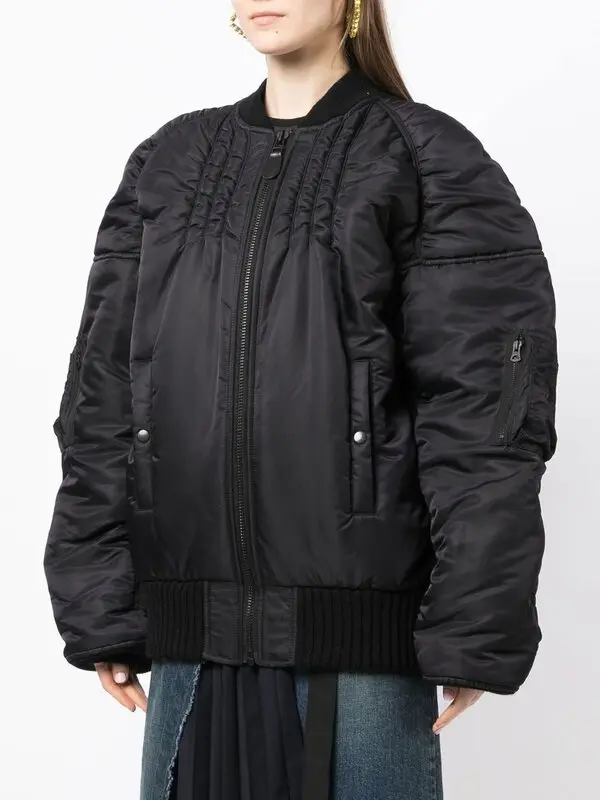 Junya Watanabe Overized Bomber Jacket In Black - 47% Off