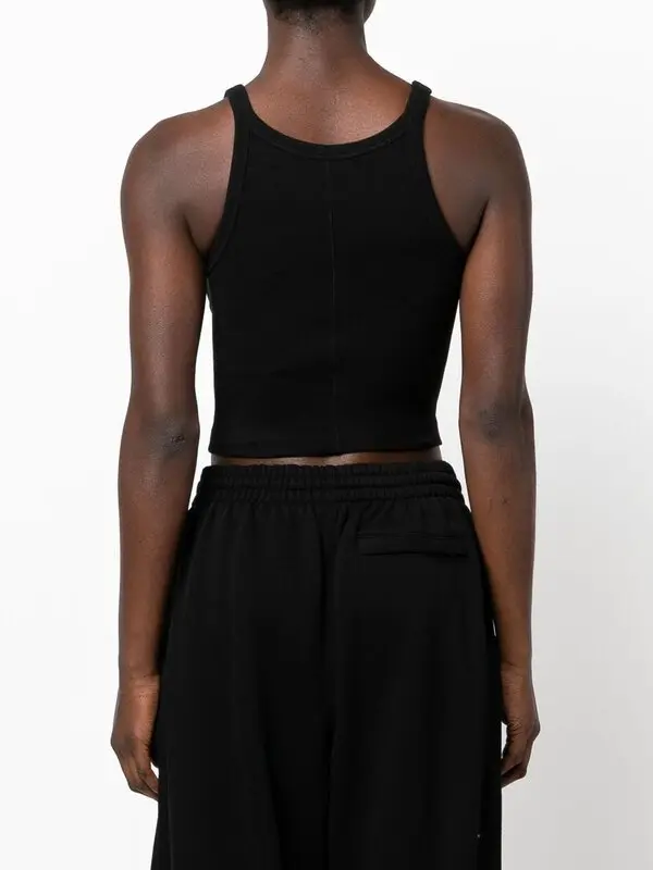 Wardrobe.NYC Scoop-neck Cropped Top - Black