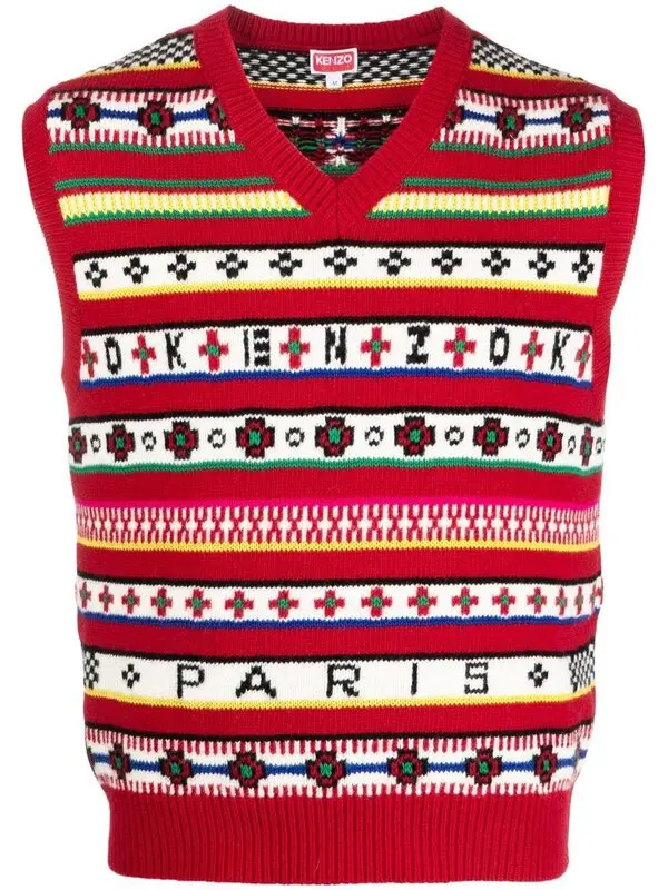 Kenzo Fair Isle-knit Vest