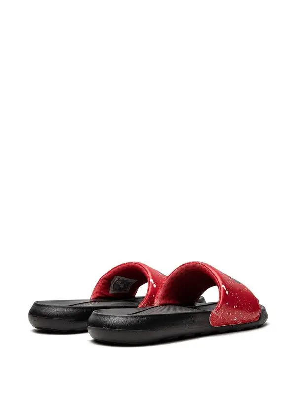 Nike Victori One Print Paint Splatter Slides - Red  display picture 2