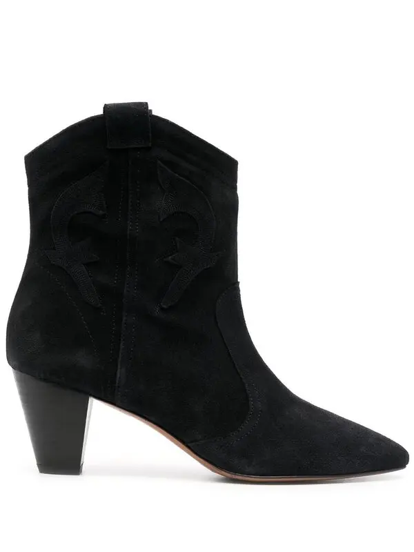 Ba&sh Casey Suede Cowboy Boots - Black