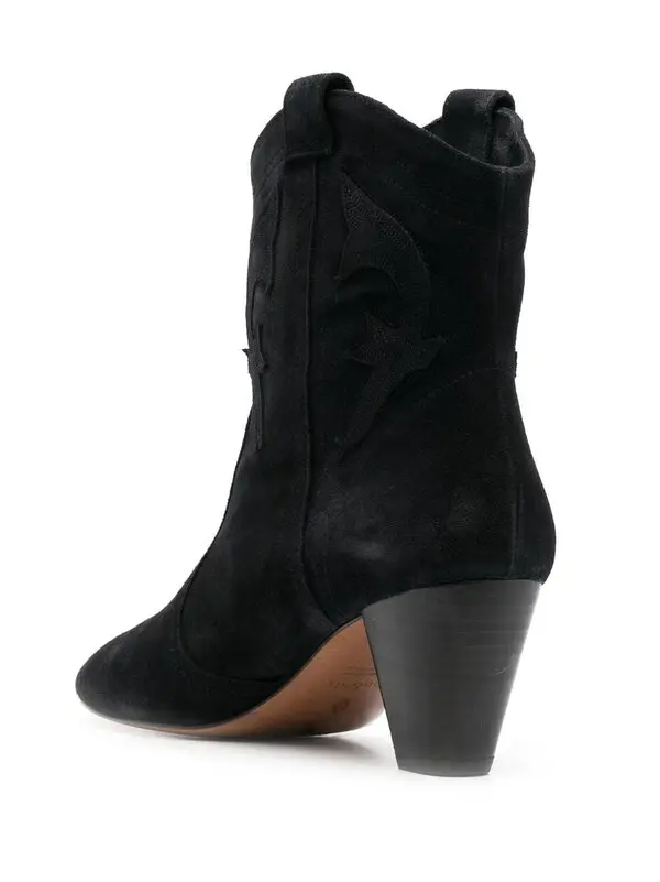 Ba&sh Casey Suede Cowboy Boots - Black