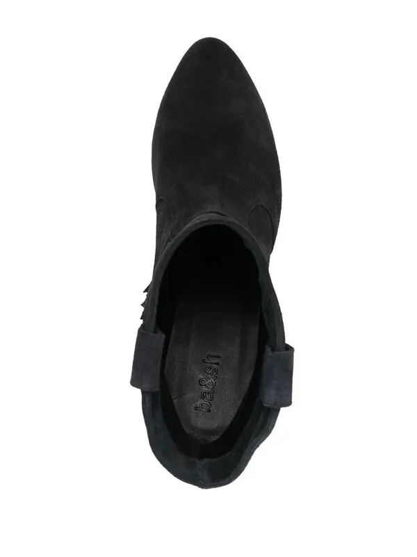 Ba&sh Casey Suede Cowboy Boots - Black