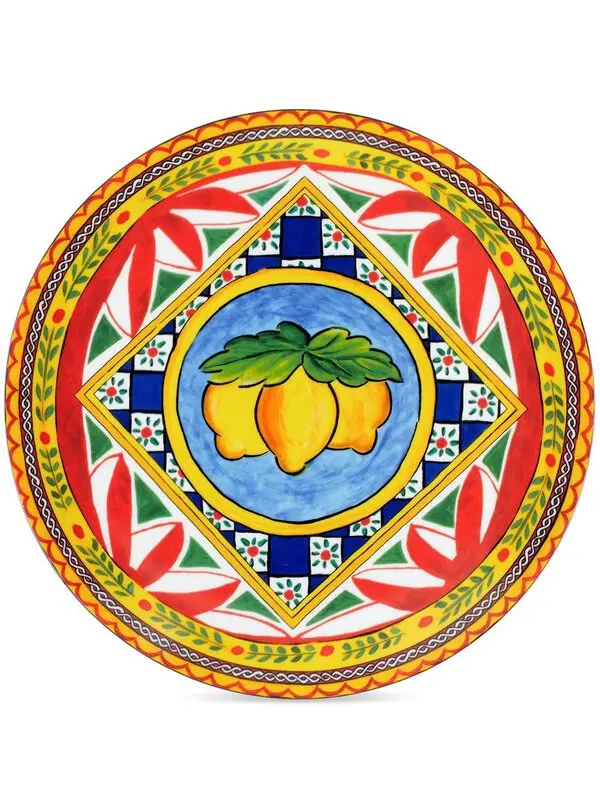 Dolce & Gabbana Carretto Siciliano Porcelain Charger Plate - Yellow