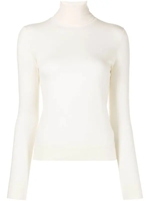 N.peal Roll-neck Cashmere Jumper - White