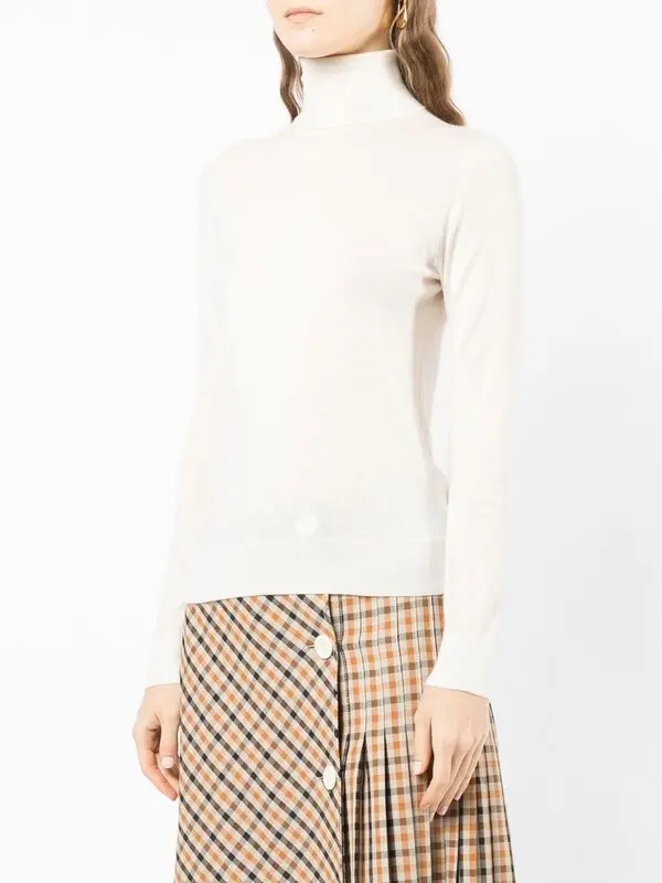 N.peal Roll-neck Cashmere Jumper - White