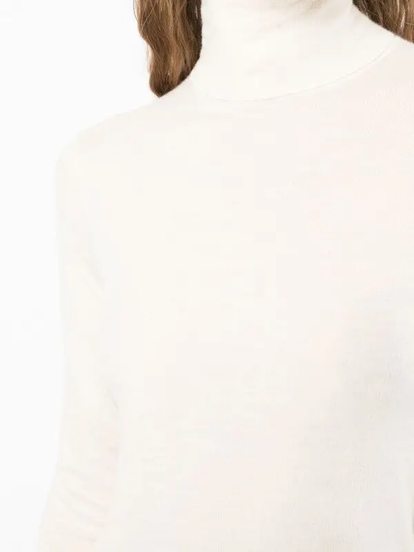 N.peal Roll-neck Cashmere Jumper - White