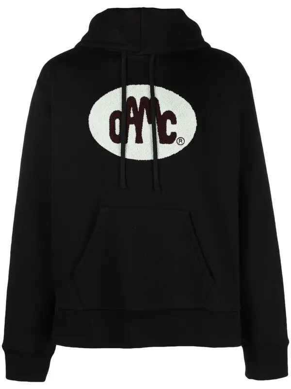 OAMC Logo-patch Pullover Hoodie - Black