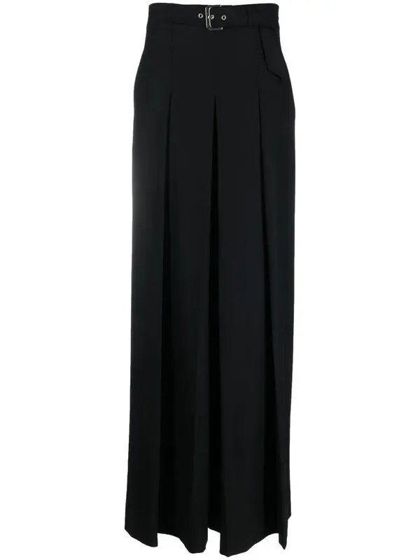 Alberta Ferretti Belted-waist Wide-leg Trousers