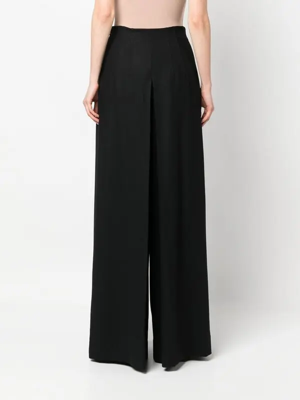 Alberta Ferretti Belted-waist Wide-leg Trousers