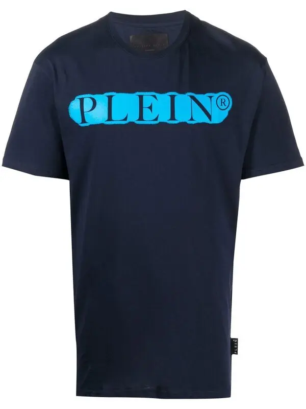 Philipp Plein Logo Print T-shirt - Blue