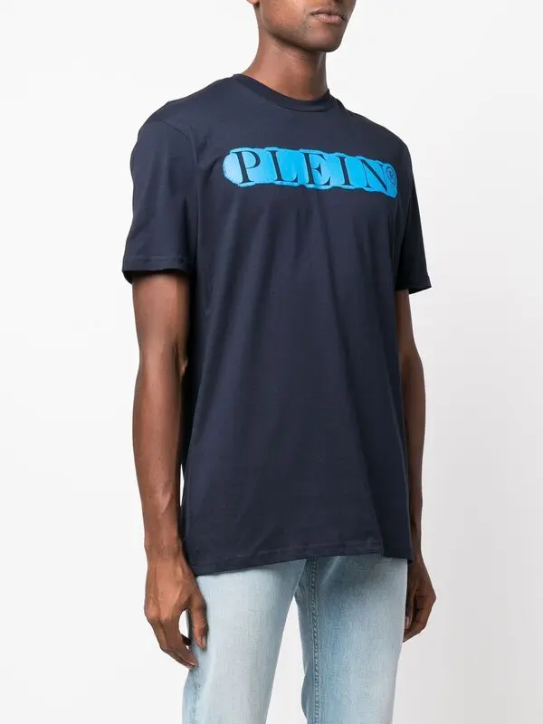 Philipp Plein Logo Print T-shirt - Blue