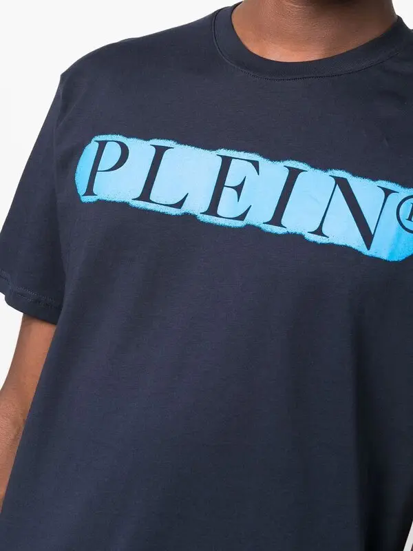 Philipp Plein Logo Print T-shirt - Blue