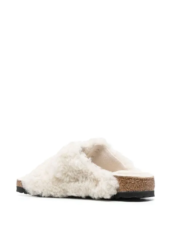 BIRKENSTOCK Buckle-fastening Shearling Slides