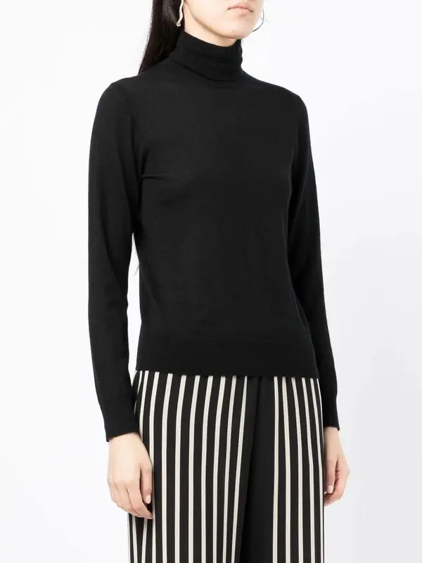 N.peal Cashmere Roll-neck Jumper - Black
