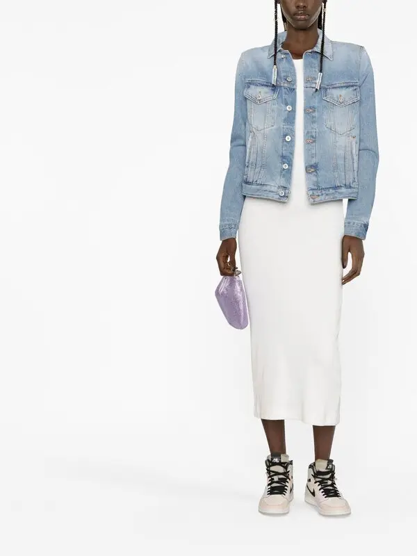 Off-White Corporate Logo-patch Denim Jacket
