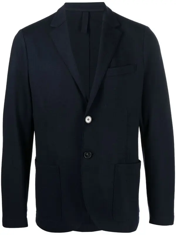 Harris Wharf London Virgin-wool Single-breasted Blazer - Blue
