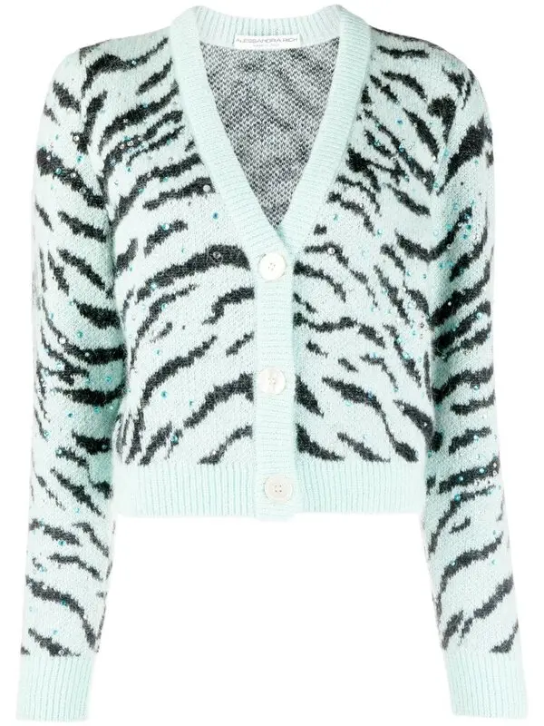 Alessandra Rich Zebra-print Cardigan