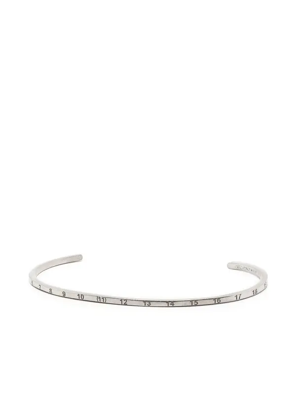 MAISON MARGIELA Numerical Engraved Cuff Bracelet - Silver