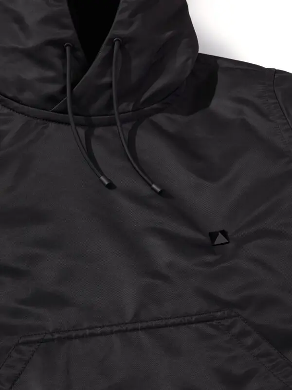 Valentino Garavani Stud-detail Padded Hoodie - Black