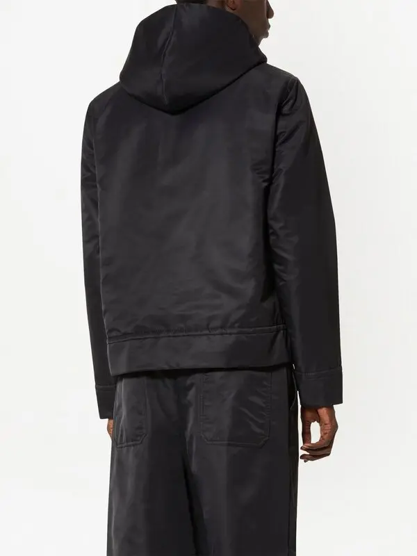 Valentino Garavani Stud-detail Padded Hoodie - Black