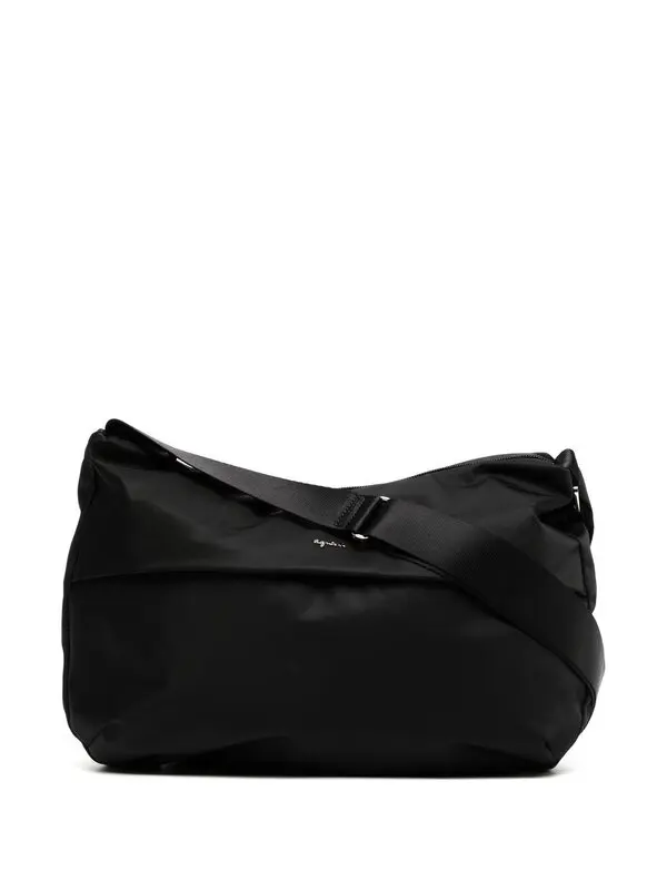 AGNES B. Logo-plaque Zipped Crossbody Bag