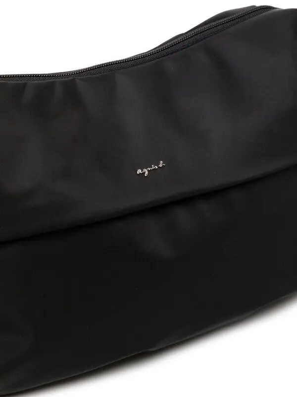 AGNES B. Logo-plaque Zipped Crossbody Bag