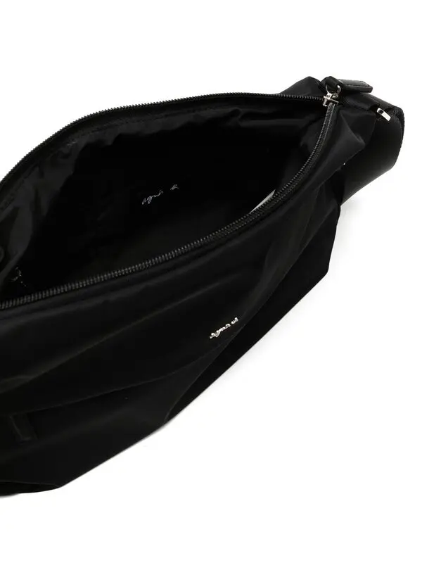 AGNES B. Logo-plaque Zipped Crossbody Bag