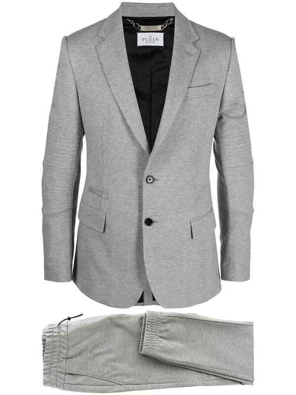 Philipp Plein Cuffed Single-breasted Suit - Grey