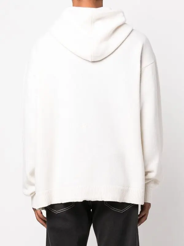 424 Zip-up Wool-blend Hoodie - White