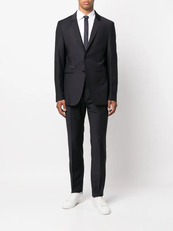 Philipp Plein Logo-detail Single-breasted Suit - Blue