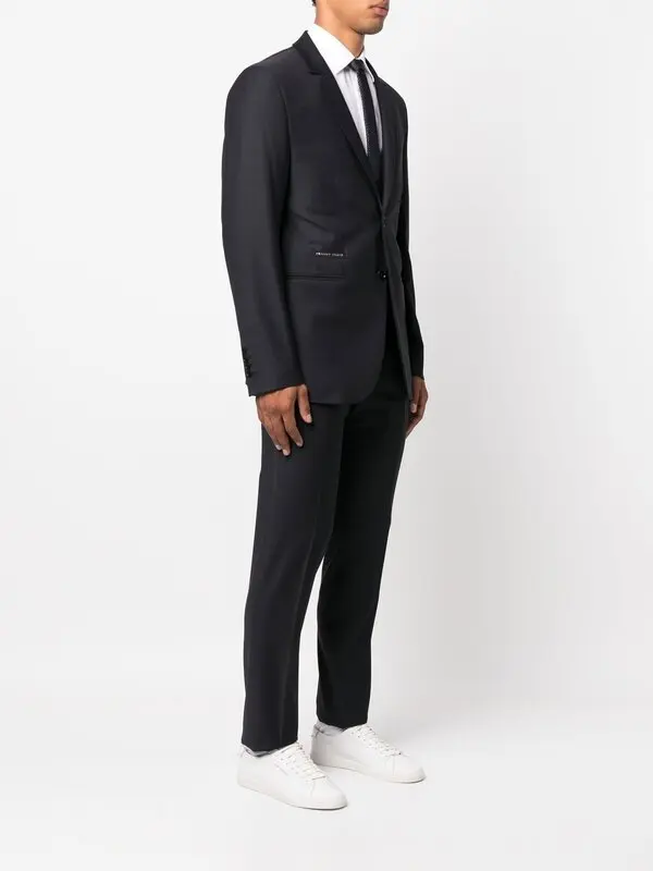 Philipp Plein Logo-detail Single-breasted Suit - Blue