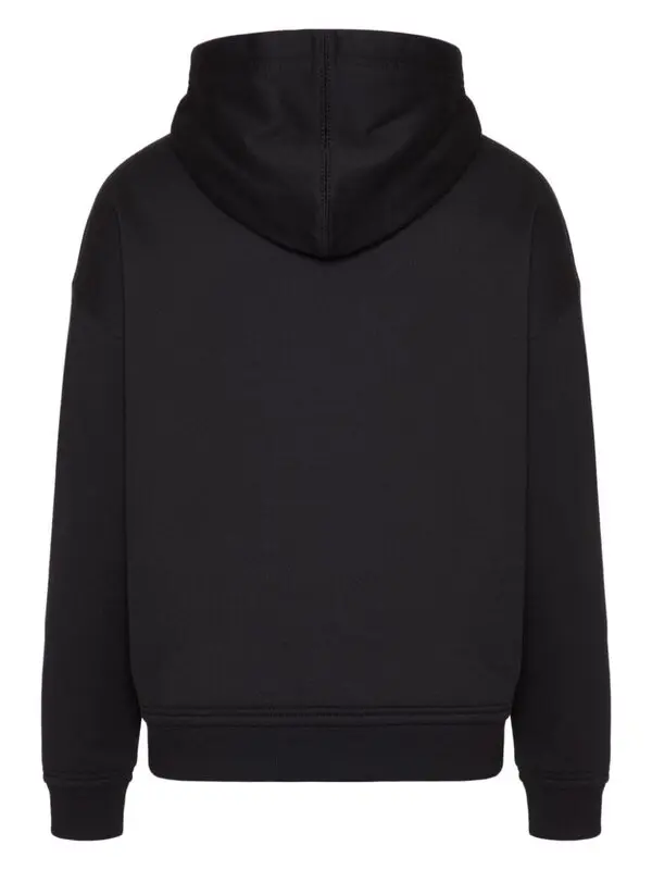 Valentino Garavani Stud Detail Panelled Hoodie - Black