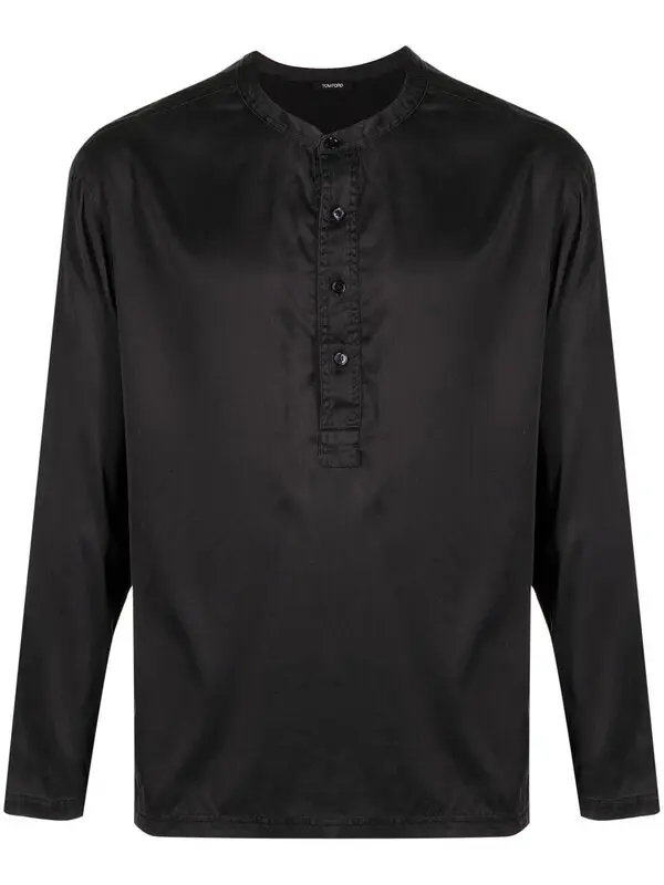 TOM FORD Half-button Silk-blend Shirt