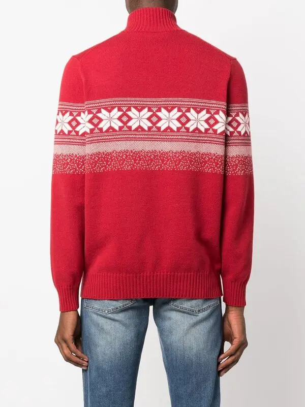 Brunello Cucinelli Fair Isle Zip-neck Jumper