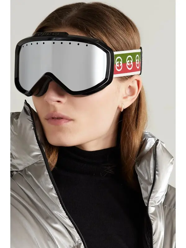 Gucci Mirrored Ski Goggles In Black - 60% Off | Editorialist display picture 3