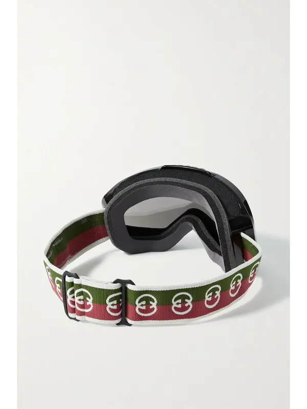 GUCCI GG logo web stripe ski snow goggles Gucci Eyewear Sylvie-Web-stripe Ski Goggles | Blue | FARFETCH main image 4