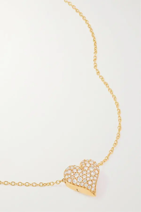 OLE LYNGGAARD COPENHAGEN Hearts Clasp 18-karat Diamond Necklace