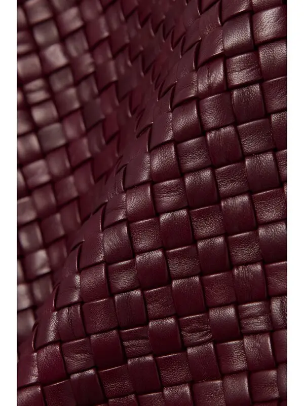 Bottega Veneta Intrecciato Leather Skirt