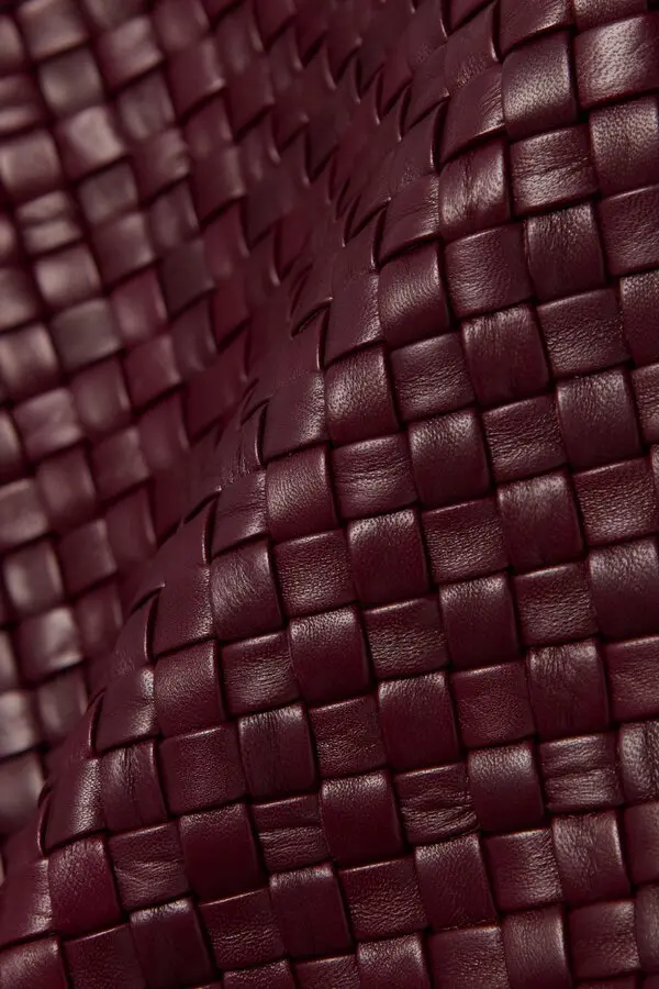 Bottega Veneta Intrecciato Leather Skirt