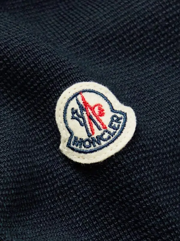 Moncler Slim-fit Panelled Zip-up Cardigan - Blue