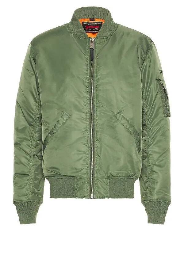 SCHOTT Nylon Flight Jacket - Sage