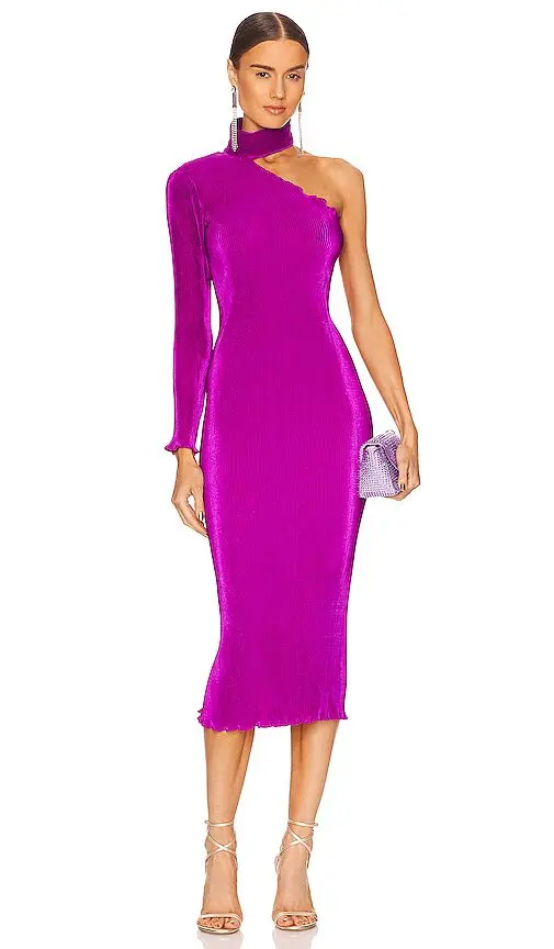 lidee soiree one shoulder dress L'IDEE Woman Soire One Shoulder Teal Dress