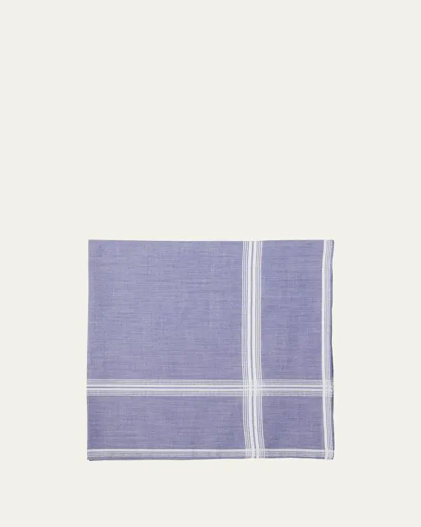 Simonnot Godard Micro-stripe Hankerchief - Navy