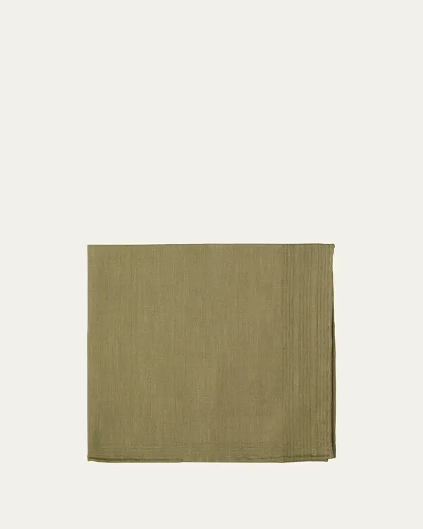 Simonnot Godard Tonal Stripe Handkerchief - Green