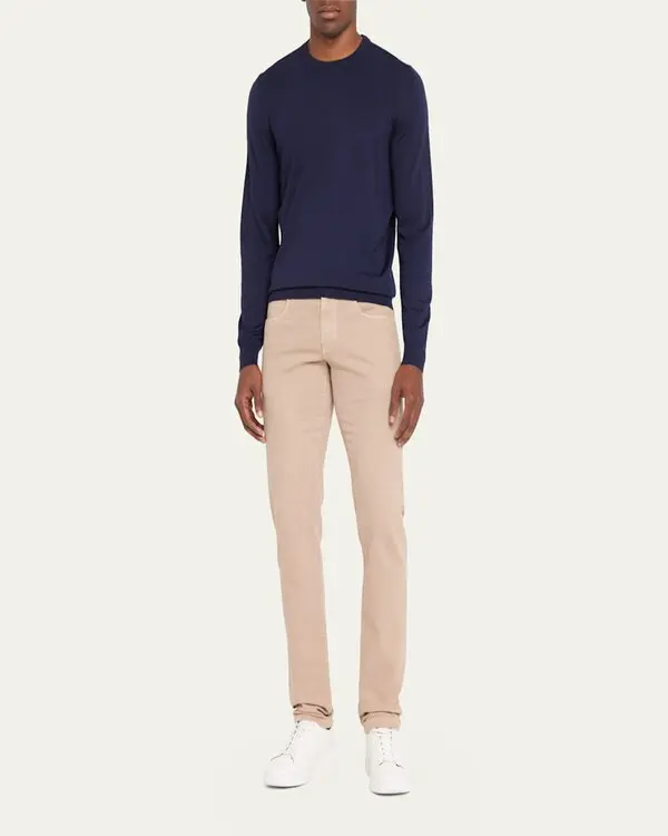 Kiton Wool Crewneck Sweater - Navy